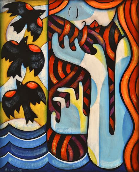 Red Winged Blackbirds Acrylic On Canvas By Paul Honatke Fine Art