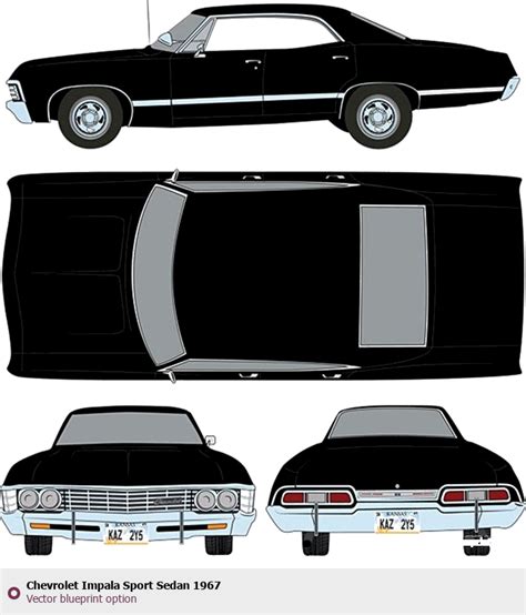 1967 Chevrolet Impala Sport Sedan Sedan Blueprints Free Outlines