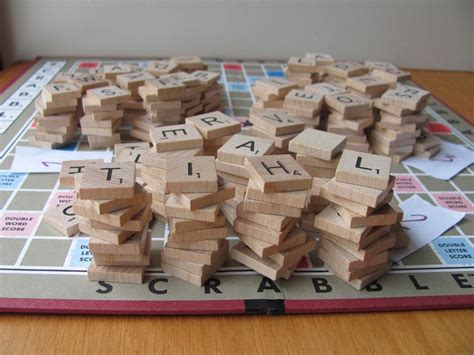 300 Scrabble Tiles 3 Sets Letter Wood Game Pieces Wooden Alphabet Block