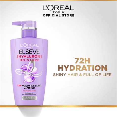 Elseve Hyaluron Hair Care 72h Moisture Filling Shampoo 410ml Loréal