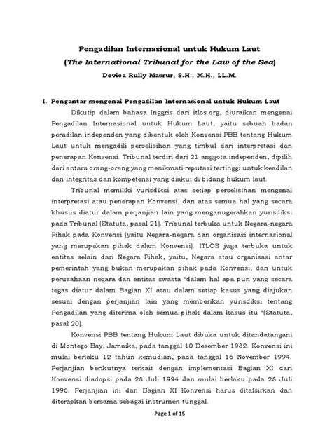 Pengantar Itlos Dan Peran Indonesia Pdf Politik Ilmu Sosial