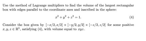[solved] use the method of lagrange multipliers to find th