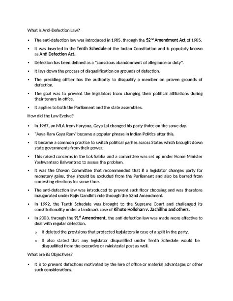 Anti Defection Laws What Is Anti Defection Law The Anti Defection