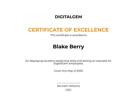 Certificaat Pagina Randen