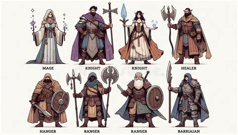 Stunning Rpg Character Illustrations Unique Classes And Roles Visualized