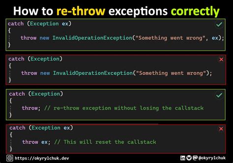 C Tip Always Include The Original Exception When Re Throwing To