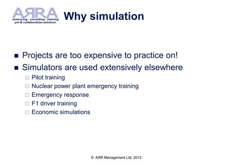 Improving Project Management Training With Simulation Ppt