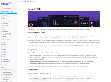 Ui Kit By Propeldata A React Template Built At Lightspeed