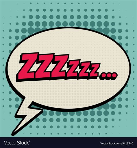 Zzz Comic Book Bubble Text Retro Style Royalty Free Vector