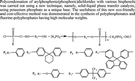 New Technique For The Synthesis Of Polyphosphoesters Springerlink