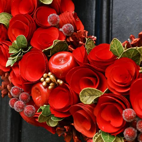 Extra Large Luxury Christmas Roses Wreath By Dibor