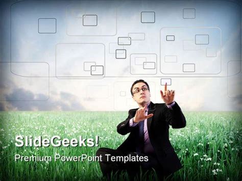businessman digitizing metaphor powerpoint templates and powerpoint