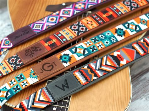 Personalized Guitar Strap 4 Different Pattern Available Custom
