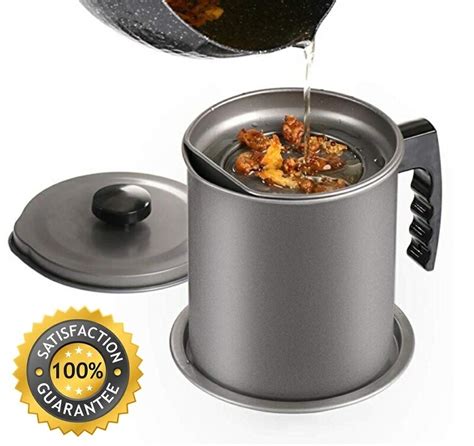 Oil Filter Container With Fine Mesh Strainer 14l