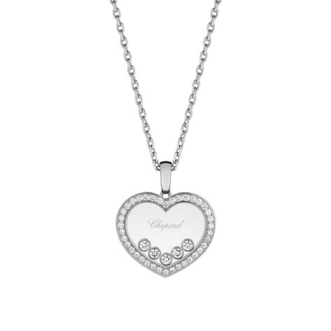 Chopard Happy Diamonds Large Necklace In White Gold And Diamonds Lepage