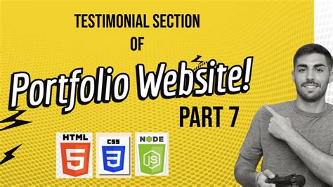 Responsive Portfolio Website Using Html Css Nodejs Part 7 Youtube
