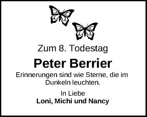 Traueranzeigen Von Peter Berrier Trauernnde