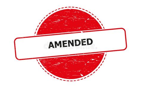 Amended Stamp On White Stock Illustration Illustration Of Modification