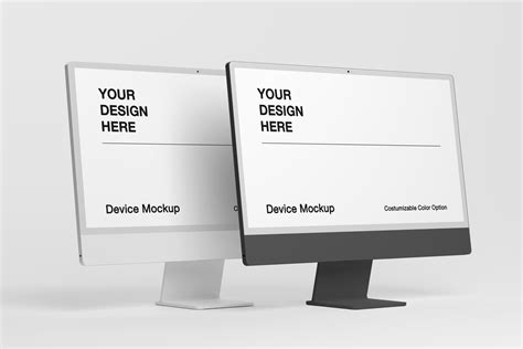 Realistic Computer Mockup Set With Customizable Background And Object Color 36344306 Psd
