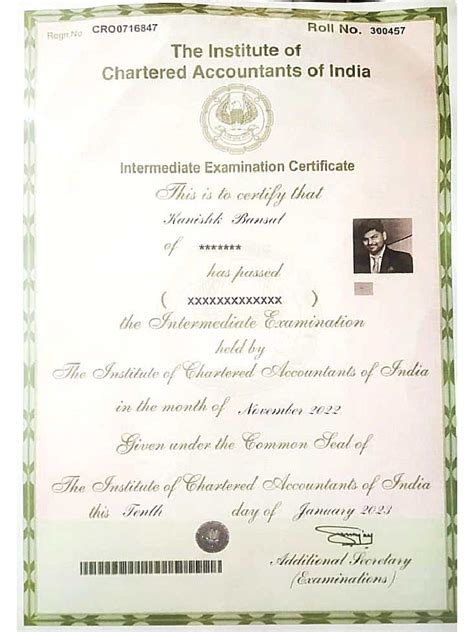 Intermediate Passing Certificate Pdf