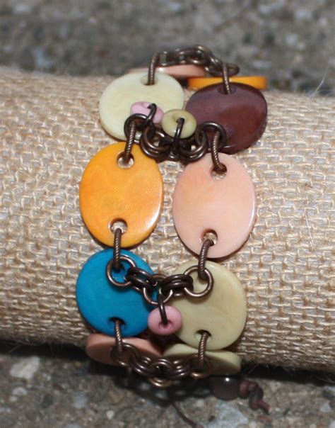 2 Row Tagua Nut Link Bracelet Project Idea