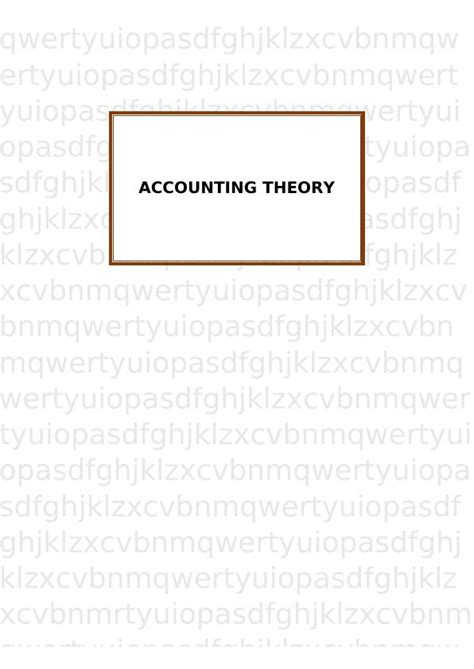 Accounting Theory Real World Case Of National Australia Bank