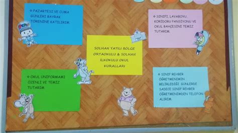Okul Kurallari Pano İÇerİĞİ Solhan Yatılı Bölge Ortaokulu