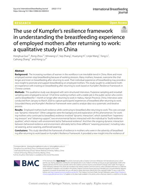 Pdf The Use Of Kumpfers Resilience Framework In Understanding The