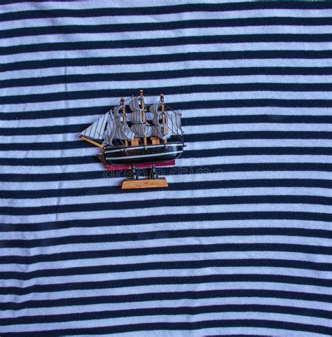 Ship On The Background Marine Textile Texture For The Background Close Up Of A Marine Textile