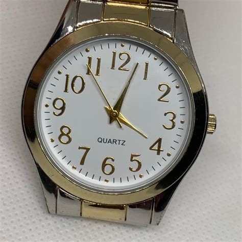 Men Classic Accutime Watch Corp Wrist Watch Gold Depop