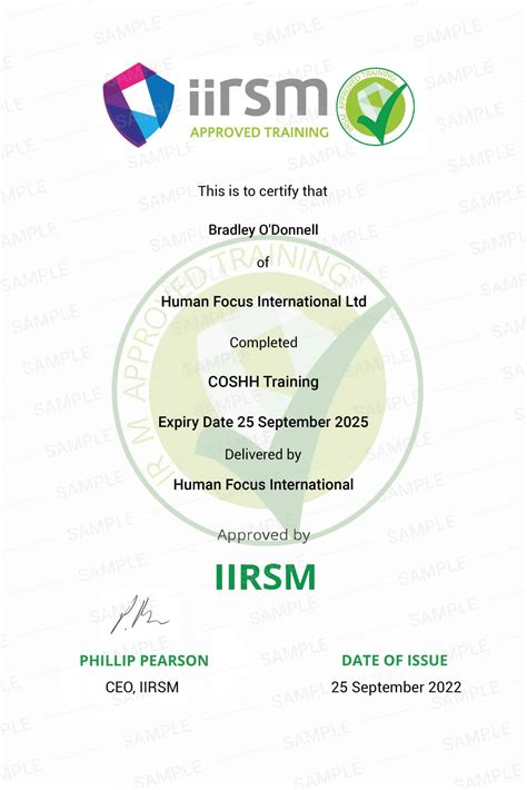 Coshh Training Online Course And Certificate Human Focus