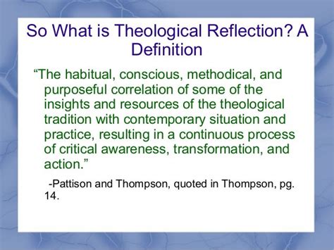 Theological Reflection