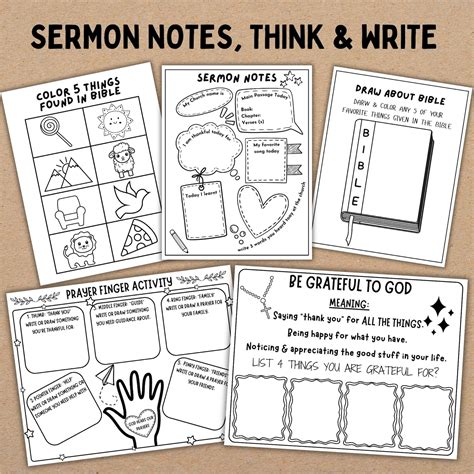 Printable Sunday School Activity Sheets Fun Bible Based Worksheets