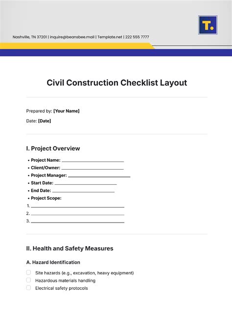 Free Construction Plan Templates Editable And Printable