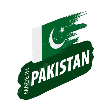 Vector Illustration Of Pakistani Flag Against A White Backdrop Vector