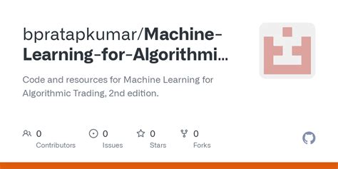 Github Bpratapkumarmachine Learning For Algorithmic Trading Second