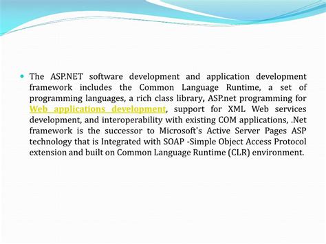 Ppt A Quick Look At Aspnet Application Development Powerpoint Presentation Id7197191