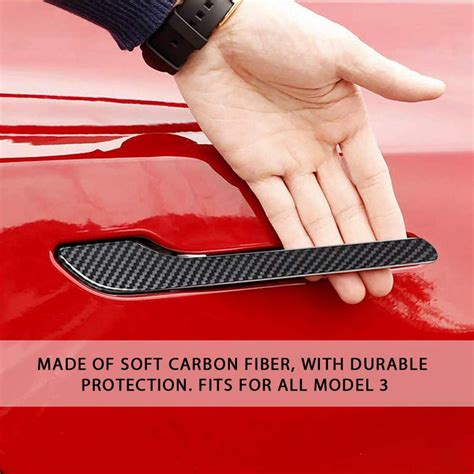 Carbon Fiber Door Handle Brass Tesla Model 3y Ev Bandit