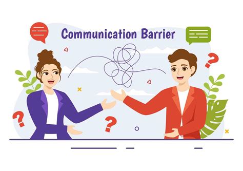 Communication Barrier Vector Illustration With Bad Communications Disagreements And Problems To