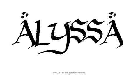 Alyssa Name Tattoo Designs Artofit