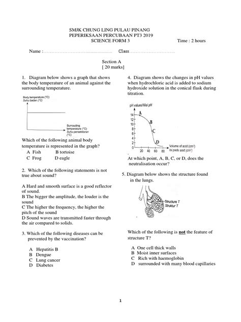 2019 Clhs Science Pt3 Trial Pdf