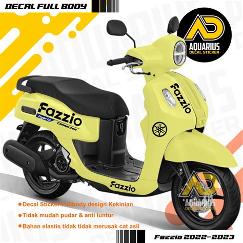 Jual Decal Fullbody Fazzio 2022 2023 Sticker Variasi Yamaha Fazzio Full Body Motif Polos Cod