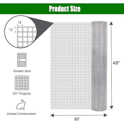 Aoibox Hardware Cloth 48 Inch X 50 Foot 14 Inch Mesh 23 Gauge Hot