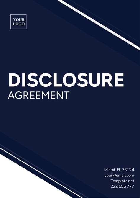 Free Disclosure Agreement Template To Edit Online