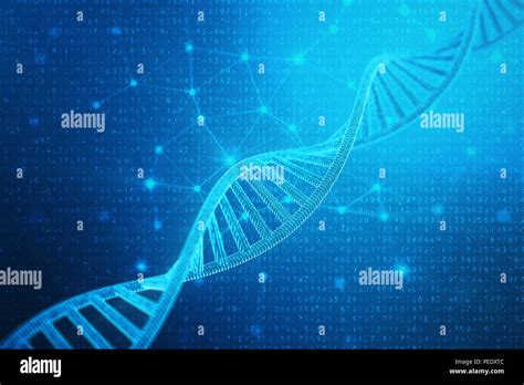 Artifical Intelegence Dna Molecule Dna Is Converted Into A Binary Code Concept Binary Code