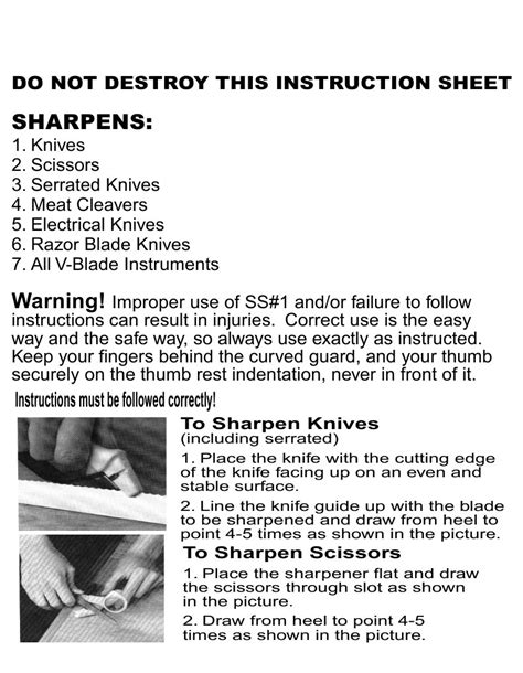 Knife And Scissor Sharpening Guide Pdf