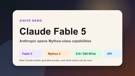 Claude Fable 5 And Mythos 5 Anthropics New Model
