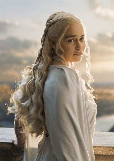 Emilia Clarke As Daenerys Targaryen 🔥 Long Blonde Hair With Braids