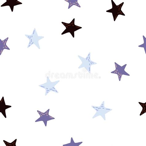 Cute Stars Seamless Pattern In Doodle Style Constellation Wallpaper Stock Vector Illustration