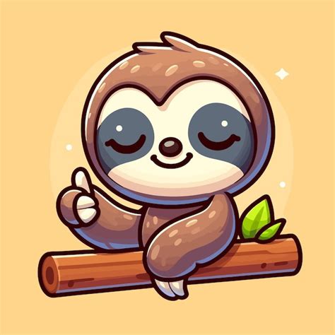 Premium Vector Sloth Cute Vector